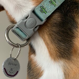 A Simple Personalized Dog Id Tag for Collar With Name and - Etsy