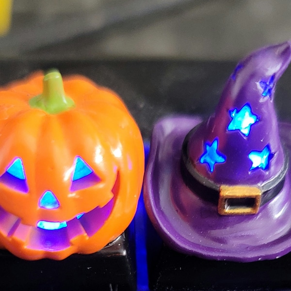 Witch Hat Backlit LED Keycaps Handmade Resin Custom Artisan - Etsy