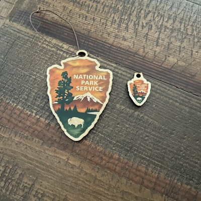 National Park Service Arrowhead on Wood 3.5 Inches - Etsy