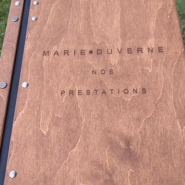 Leather Wine List Menu, Menu Holder With Embossing, Restaurant Menu ...