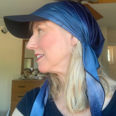 Black or White Durag Sun Visor With Pre Tied Turban Head Scarf Hijab ...