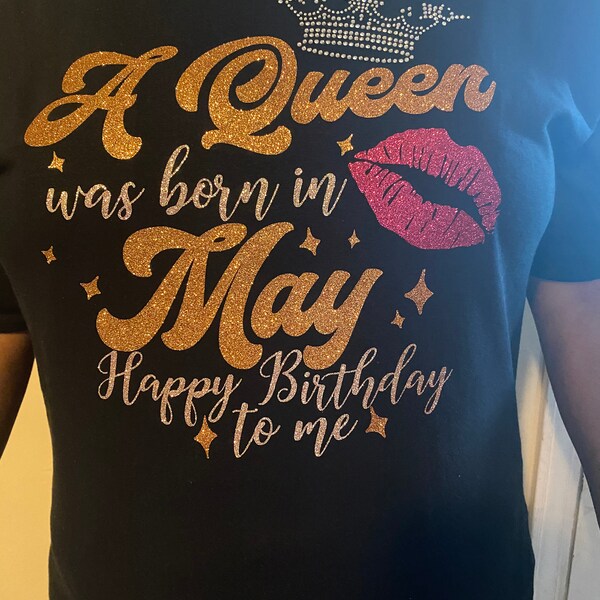 A Queen Was Born on May SVG, Birthday Queen SVG, May Queen Birthday SVG ...