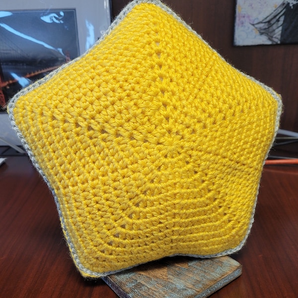 Crochet Pattern (with Video): Star Puff Pillow - by Luluslittleshop - Etsy