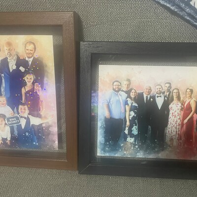 Personalized Watercolor Memorial Portrait From Photo on Canvas, Loved ...