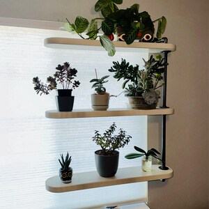 Three Tier Swivel Shelf With Drip Groove for Window or Wall, Industrial ...