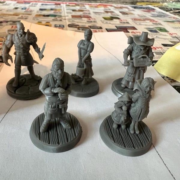 Amber Golems (bundle or Individual) - 32mm RPG Miniature for Curse of ...