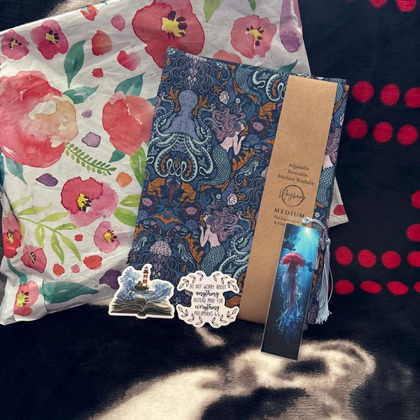 Reversible Book Cover Adjustable Bible Pouch Reusable Fabric Dust ...