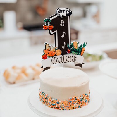 Hey Bear Sensory Number Cake Topper, Hey Bear Sensory Party Decorations ...
