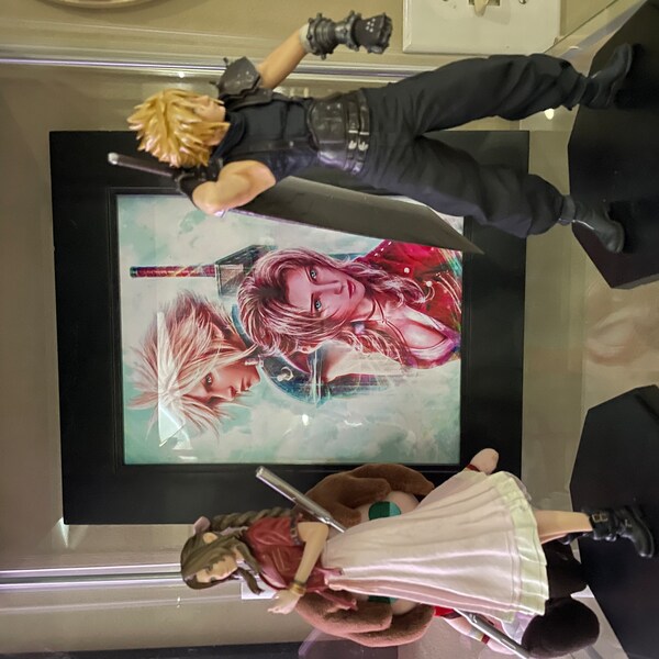 Cloud and Aerith Final Fantasy VII Remake - Limited Edition Fine Art ...