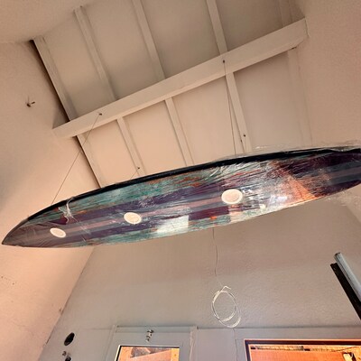 Surfing Inspired Accent Wall Led Light: Blue Marble Effect - Etsy