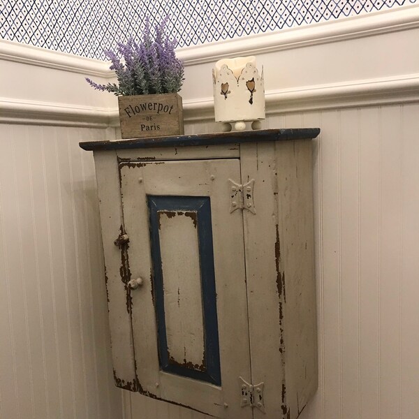 Primitive Shelf Plate Rack Shelf Rustic Country Painted Wood Dish ...