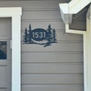 Metal Mountain House Number Sign | Mountain Address Sign | Modern ...
