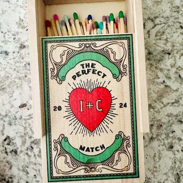 Personalised Couples Large Matchbox - Etsy