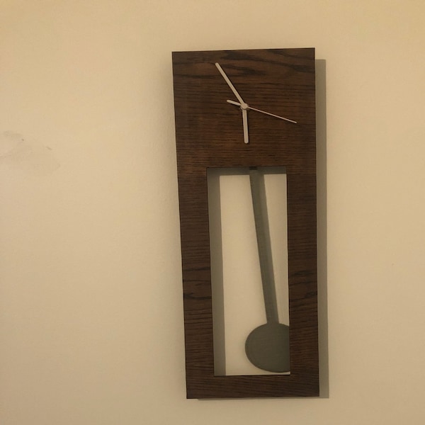 Bluntly Modern Design - Wooden Grandfather Pendulum - Wall Clock ...