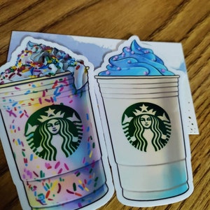 Birthday Cake Starbucks Frappuccino Sticker - Etsy