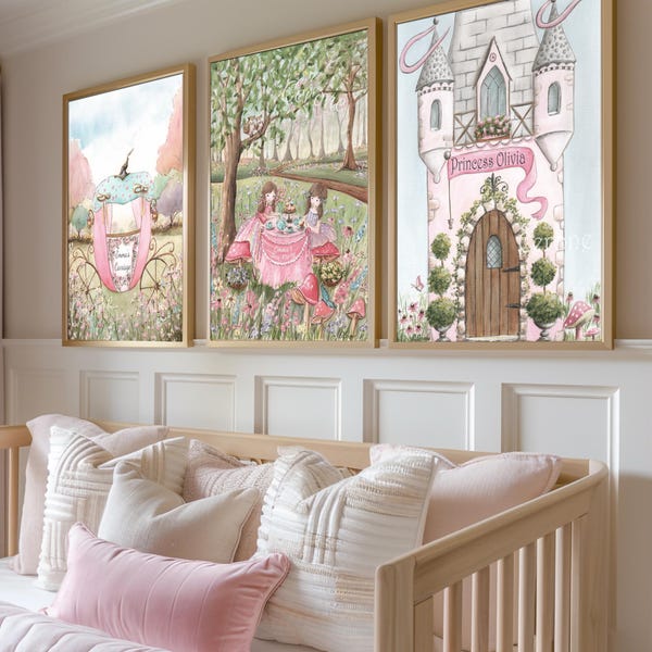 Gallery Set of 3 Frame Mockup, Bedroom Wall Art Mockup, Trio Frame ...