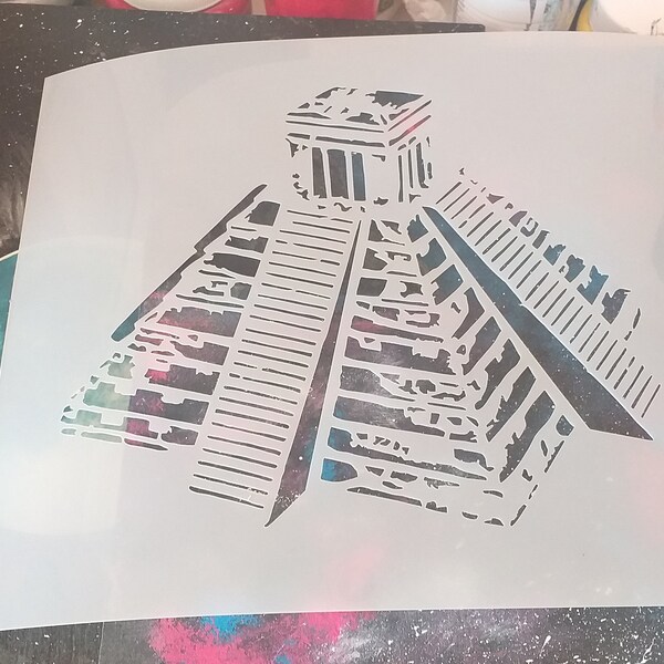 Mayan Aztec Pyramid Reusable Stencil (many Sizes) - Etsy
