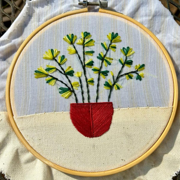 Floral Lady Embroidery Pattern, Boho Flower Head Woman, Hand Embroidery ...