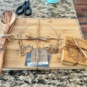 Custom Chopping Board, Personalized Cutting Board Gift Set Custom ...