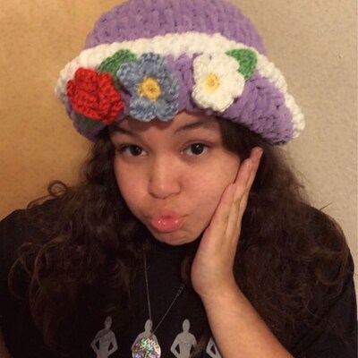 Strawberry Shortcake and Friends Inspired, ANGEL CAKE Crochet Adult Bucket Hat, Rave Hat - Etsy