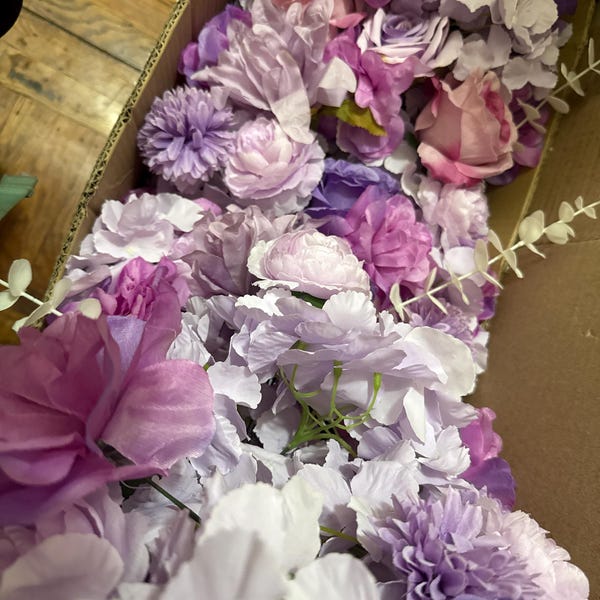 Blue White Floral Flower Row,wedding Flower Garland,table Flower Runner ...