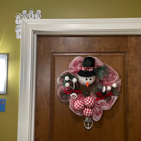 Snowman Door Decoration - Etsy