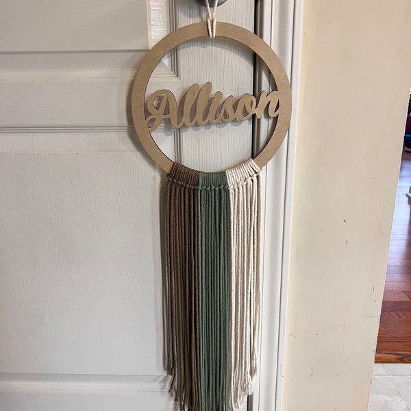 Custom Name Sign Macrame Craft Kit, DIY Craft Kit for Adults, Macrame ...