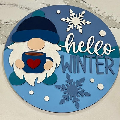 Daisy Hello Spring Door Hanger Svg Floral Umbrella Welcome Sign Svg ...