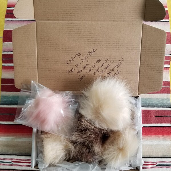 Custom Size Orchid Faux Fur Pom Poms for Crochet Crafts Hats and ...