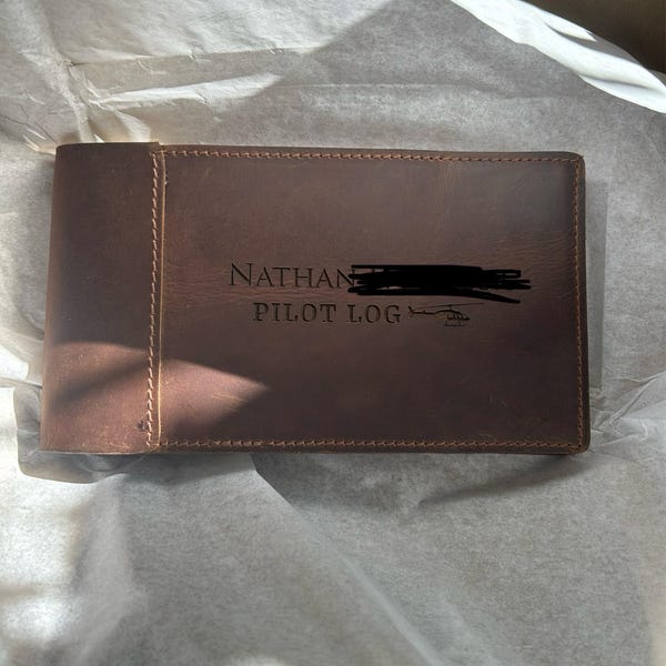 Pilots Log Laser Engraved Personalized, Diary, Notebook, Personalized ...