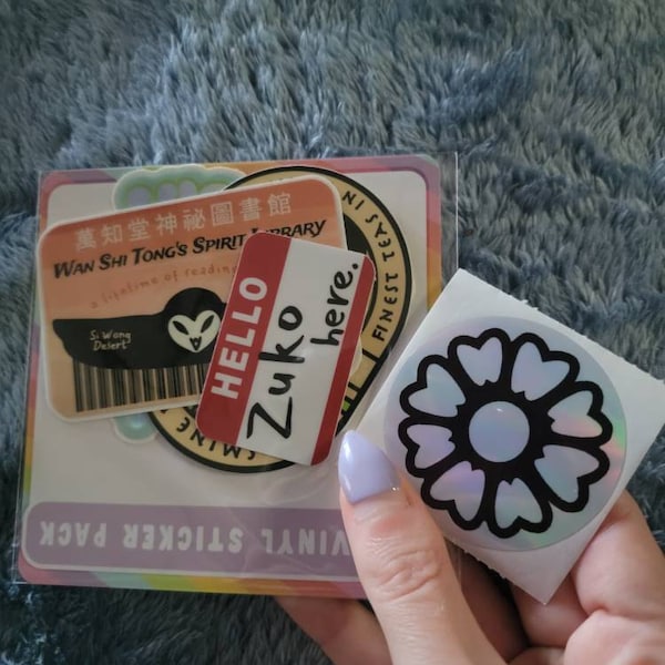 ATLA Vinyl Sticker Pack 3.5x Jasmine-dragon, Quenchy & Spirit Library ...