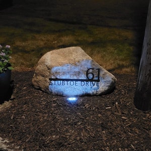 Custom Metal Address Sign for Rock Personalized Custom Address Modern ...