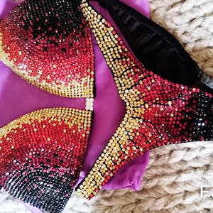 Dark-blue Competition Bikini Suit, Competition Set, Figure Bikini ...