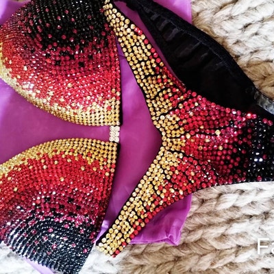 Dark-blue Competition Bikini Suit, Competition Set, Figure Bikini ...