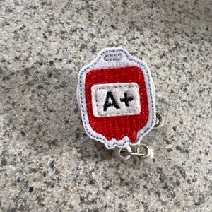 Blood Bank Key Chainblood Bank Badge Reel ABO Key Chain - Etsy