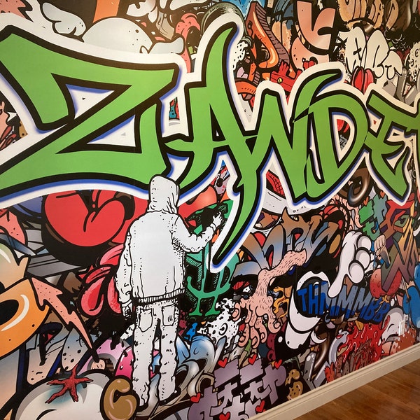 Basketball Graffiti Character Wallpaper - Etsy