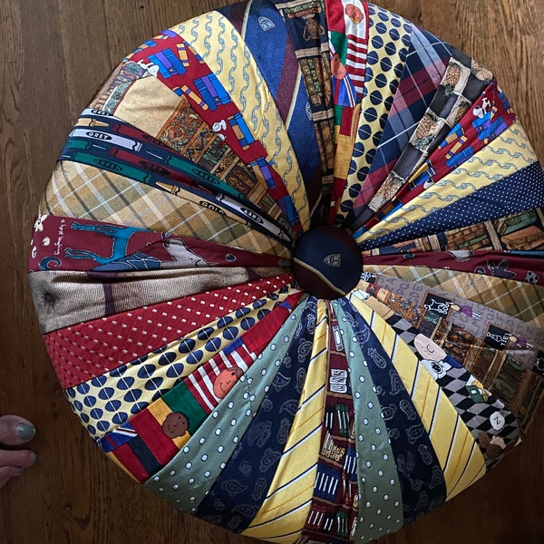 Custom Tuffet Stool Made With YOUR TIES! - Etsy