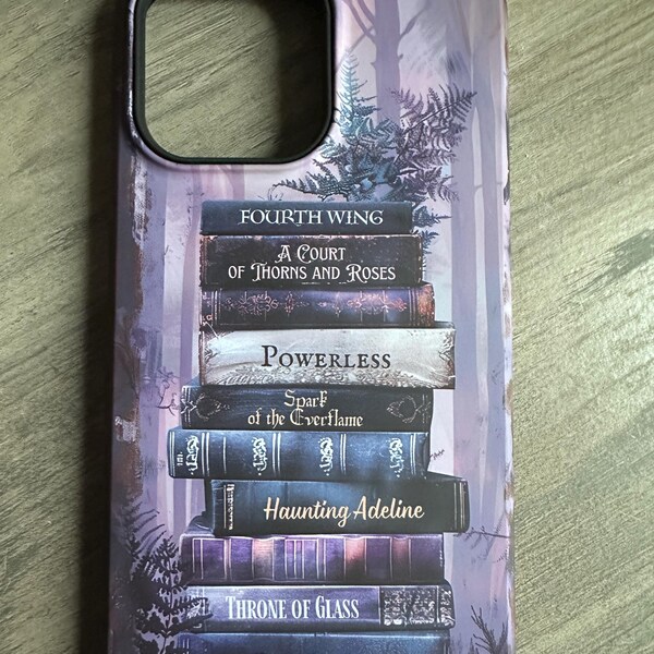 Personalized Favorite Book Phone Case, Custom Bookshelf Dark Academia ...