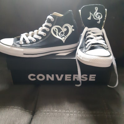 Converse High Top Musical Notes Music Shoe - Etsy