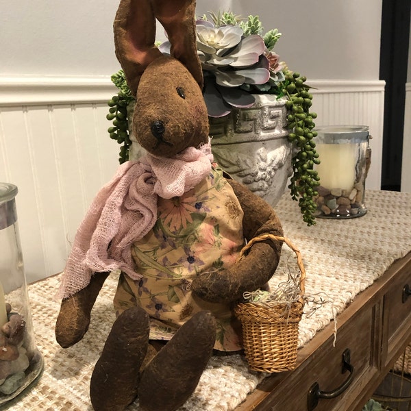 Primitive Standing Rabbit With Eggs E-PATTERN - Etsy