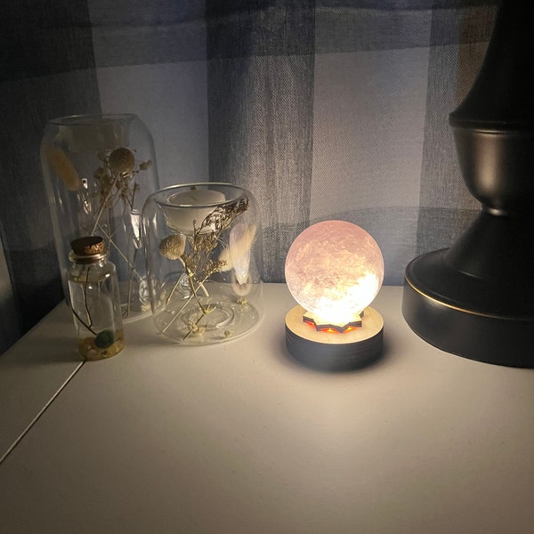 Crystal Light Stand // MADE TO ORDER // Crystal Lamp // Led Light ...