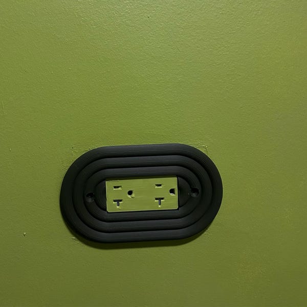 Mid-century Modern Oval Light Switch Cover Plate for Toggle Light ...