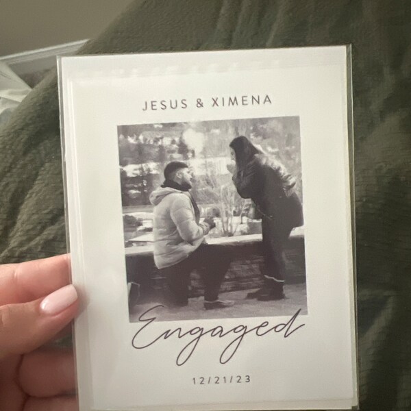 Custom Photo Label, Engagement Gifts for Couple, Newly Engaged Couple ...