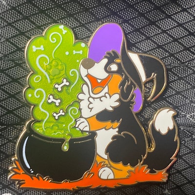 Enamel Pin: Bone Thief Hard Enamel Pin Spooky Pup Skeleton - Etsy