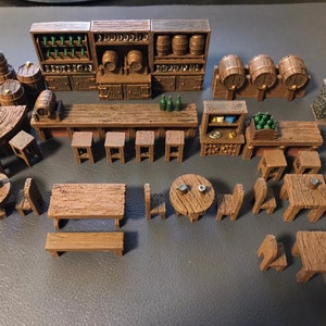 Tavern Bar DnD Miniature Terrain Dungeons and Dragons D&D | Etsy