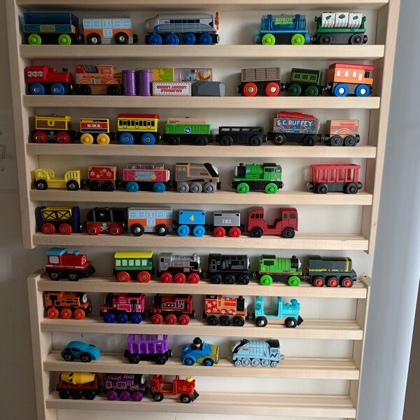 Train Rack Mega - Thomas the Tank Wooden Train Display and Storage Wall ...