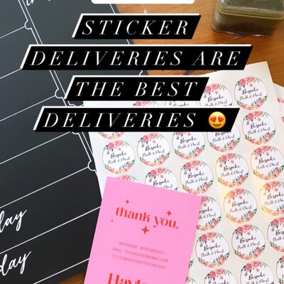 Personalised Glossy Logo Stickers 37mm Stickers 35 Stickers per Sheet ...