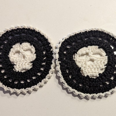 Crochet Pattern Mr Bones Skull Coaster Digital PDF - Etsy