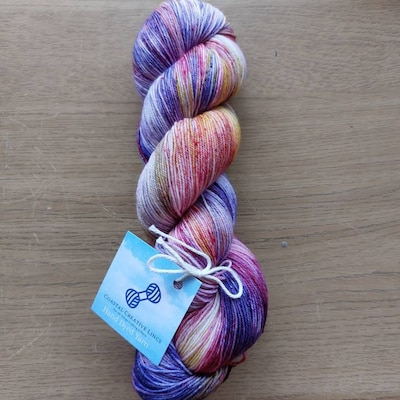 4 Ply DK Yarn 20g 10g Mini Skein Hand Dyed Wool Nylon Green Mustard ...