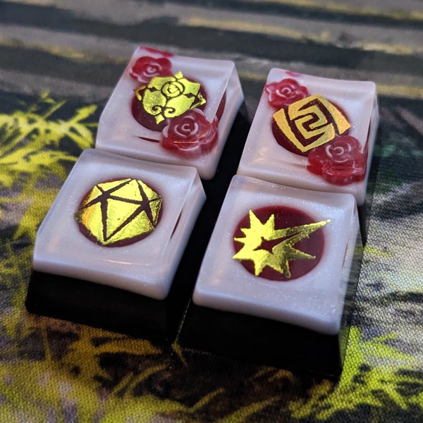 SAKURA Artisan Keycaps, Custom Resin Keycaps, Cherry Keycaps Gift for ...